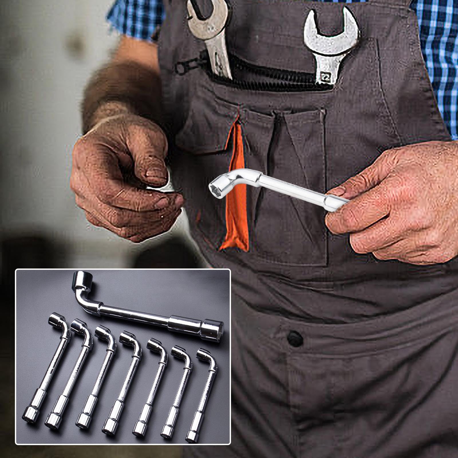 COM1950s Home Repair Tool Set Metric L Shaped Angled Hex Socket Wrench ...