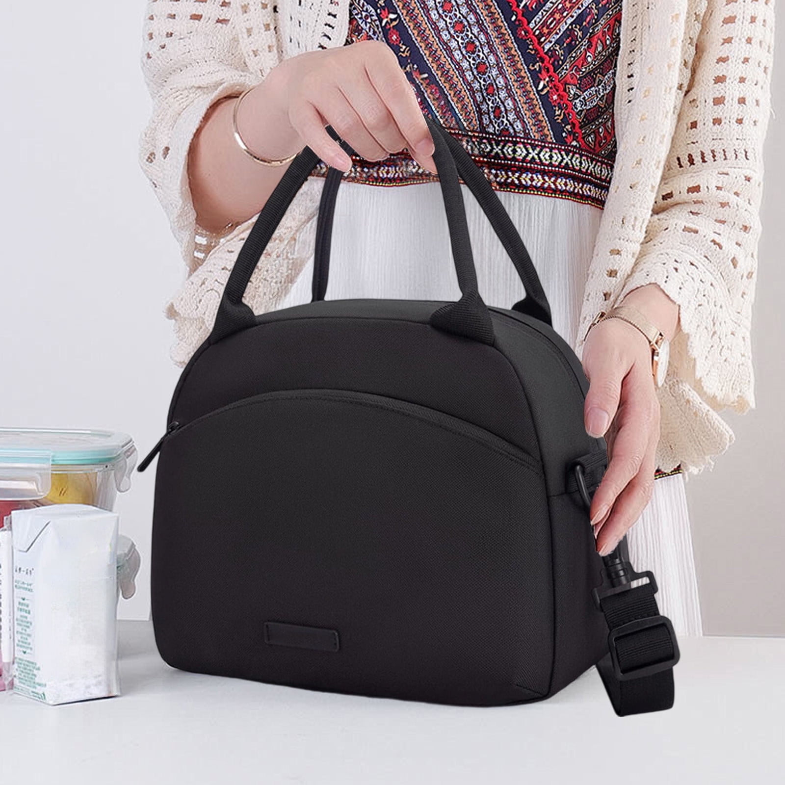 COM1950s Insulated Lunch Bag for Adults,Large Capacity Thermal Lunch ...