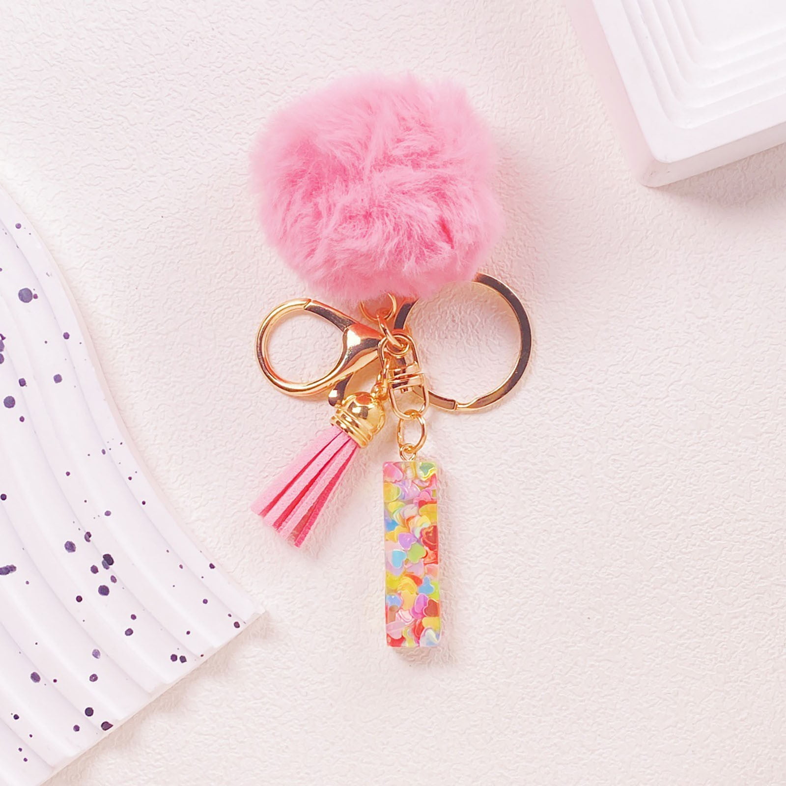 COM1950s Key Chains Women Cute- Letter Keychain,Letter A-Z Keychain ...