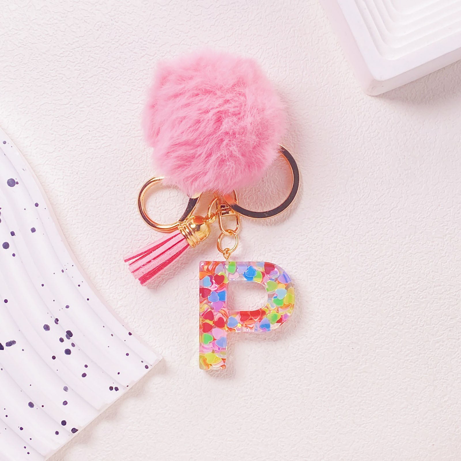 COM1950s Key Chains Women Cute- Letter Keychain,Letter A-Z Keychain ...