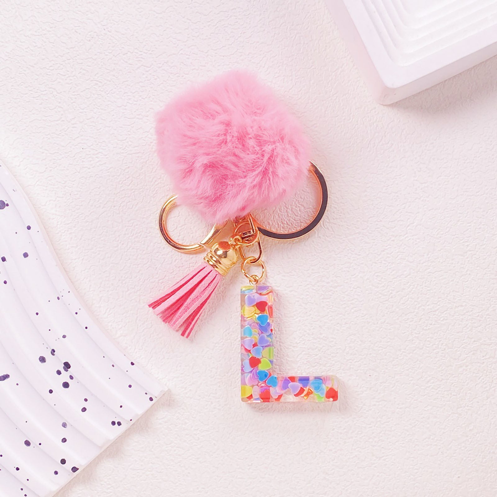 COM1950s Key Chains Women Cute- Letter Keychain,Letter A-Z Keychain ...