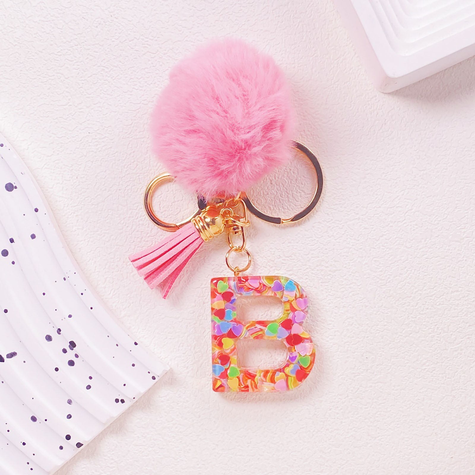 COM1950s Key Chains Women Cute- Letter Keychain,Letter A-Z Keychain ...