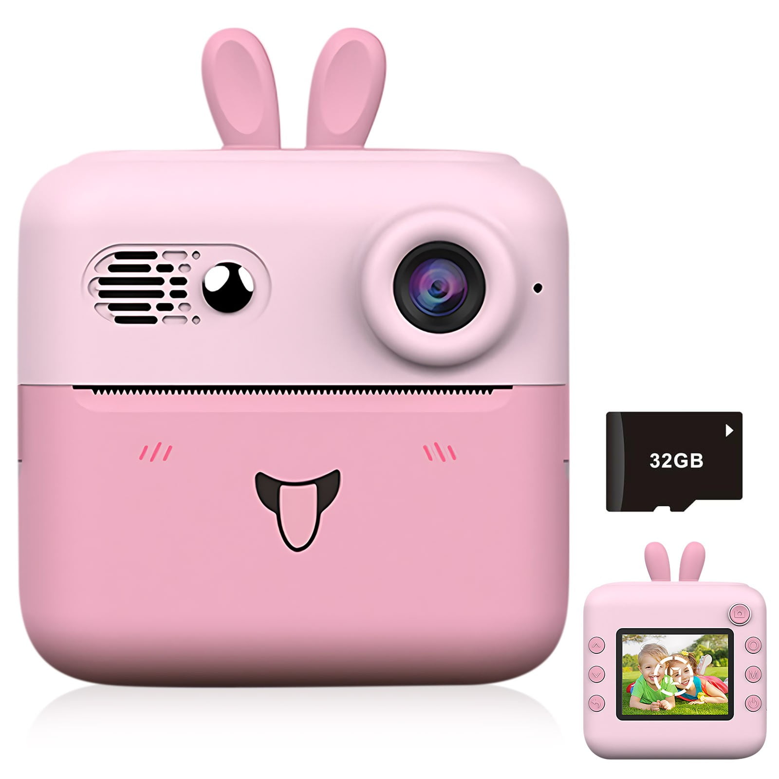 COM1950s Kids Camera Instant Print Kids Camera with Flip-Up Lens for ...