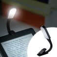 COM1950s LED Desk Lamp with Clip, USB Rechargeable Book Light, Stepless ...