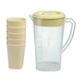 COM1950s Large Capacity Pitcher with Cups Set,Transparent Cold Brew ...