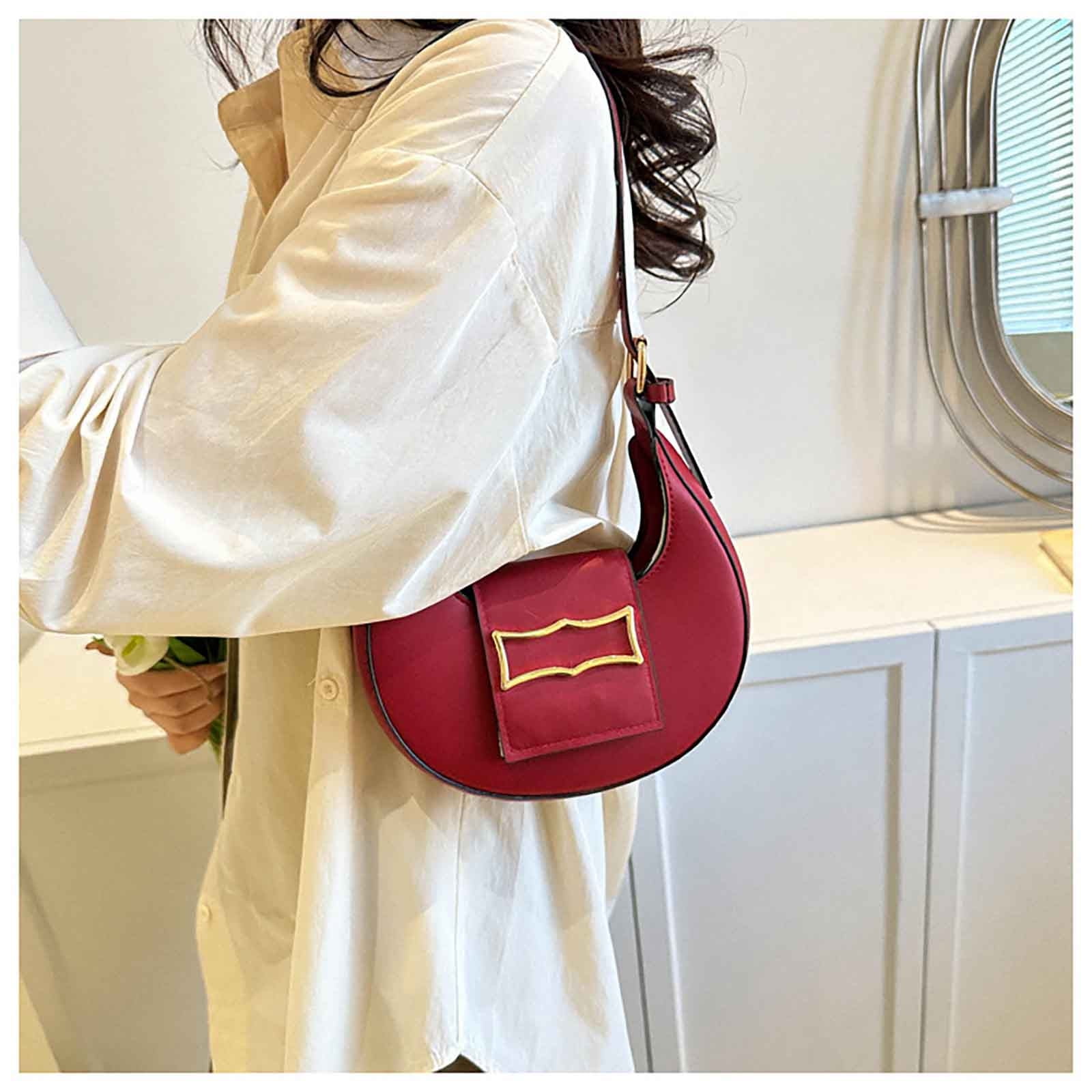 COM1950s Leather Crossbody Bags for Women,One Shoulder Crossbody Bag ...