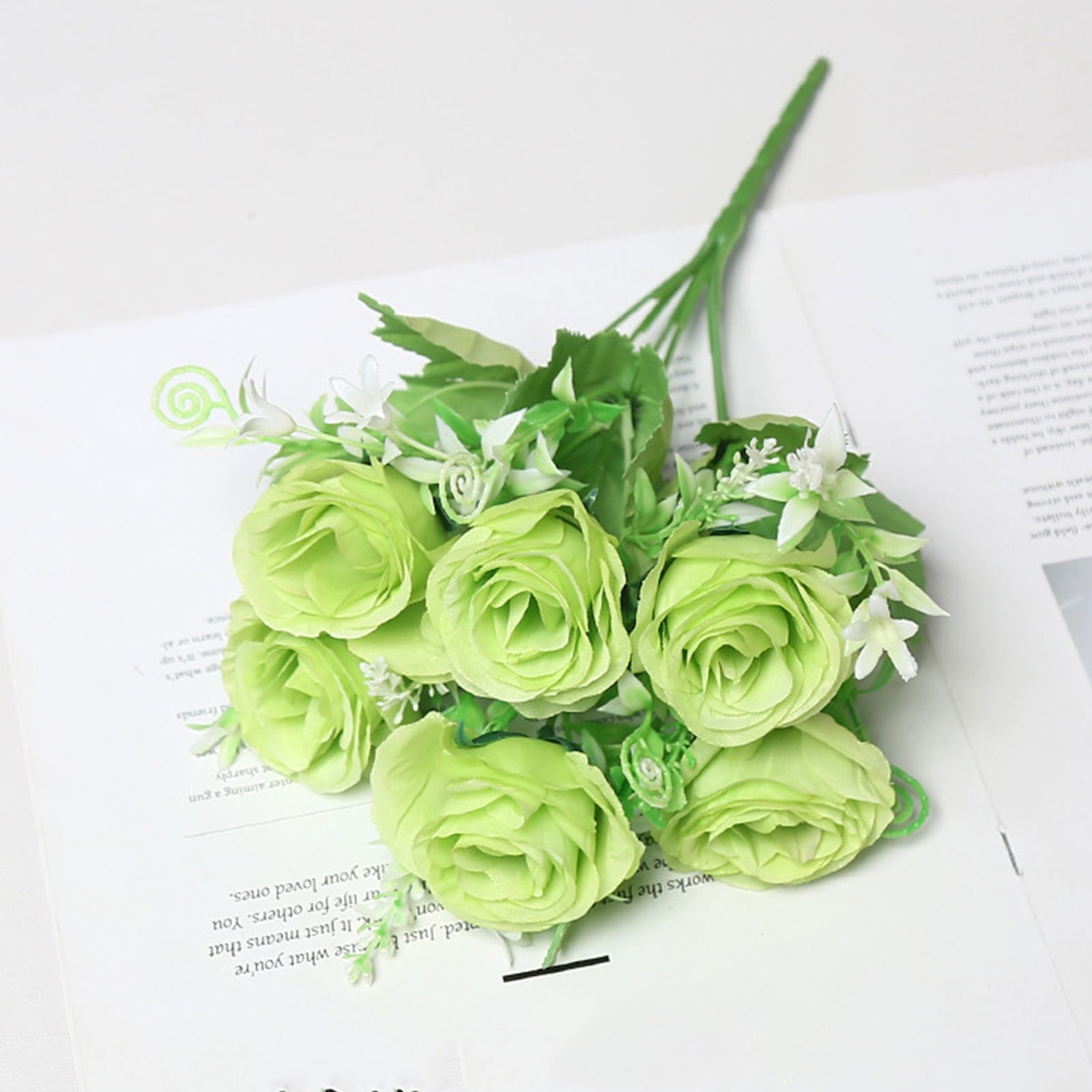 COM1950s Lifelike Artificial Flower Bouquet with 6 Heads,Realistic Silk ...