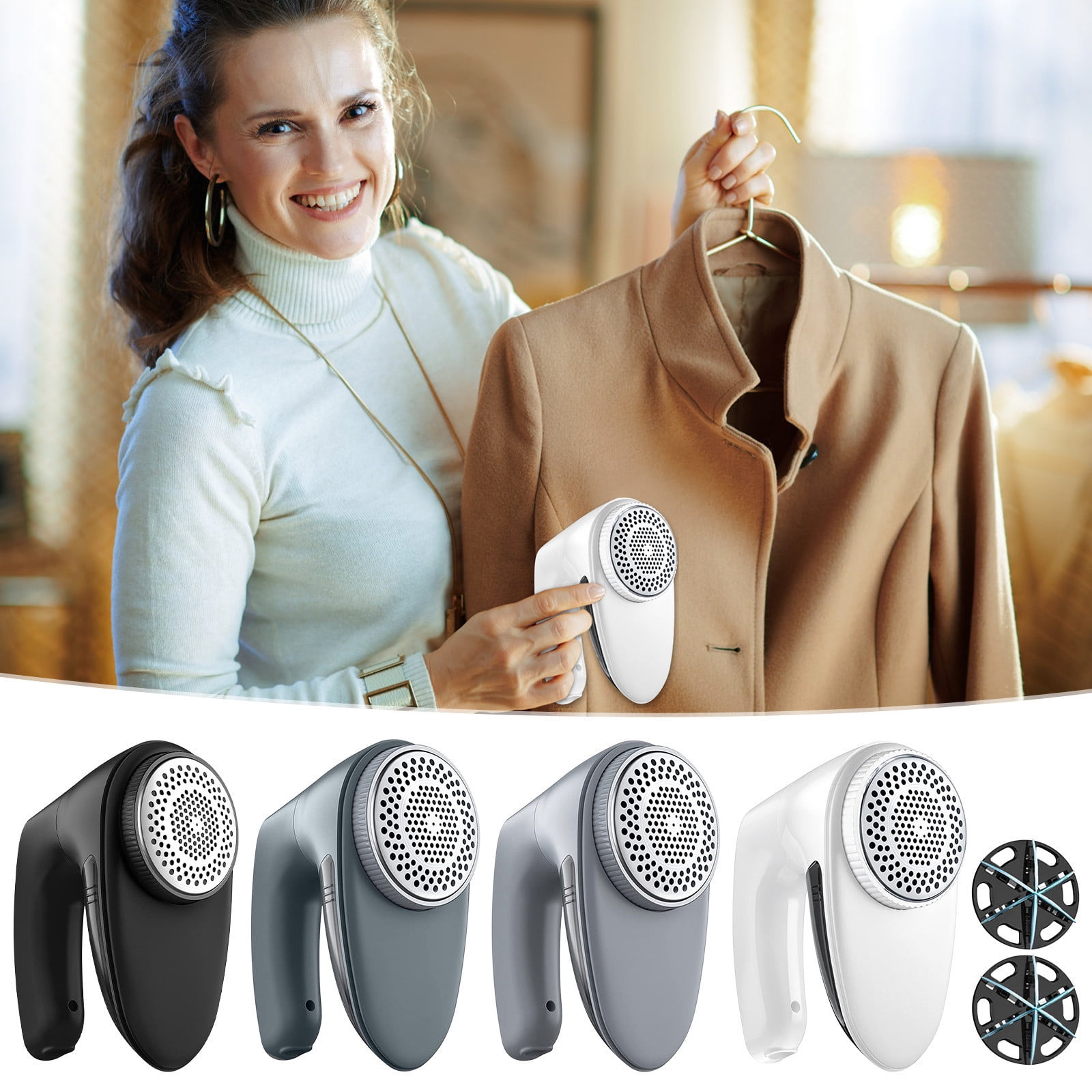 COM1950s Lint Remover Shaver,Fabric Shaver Fuzz Remover,Rechargeable ...