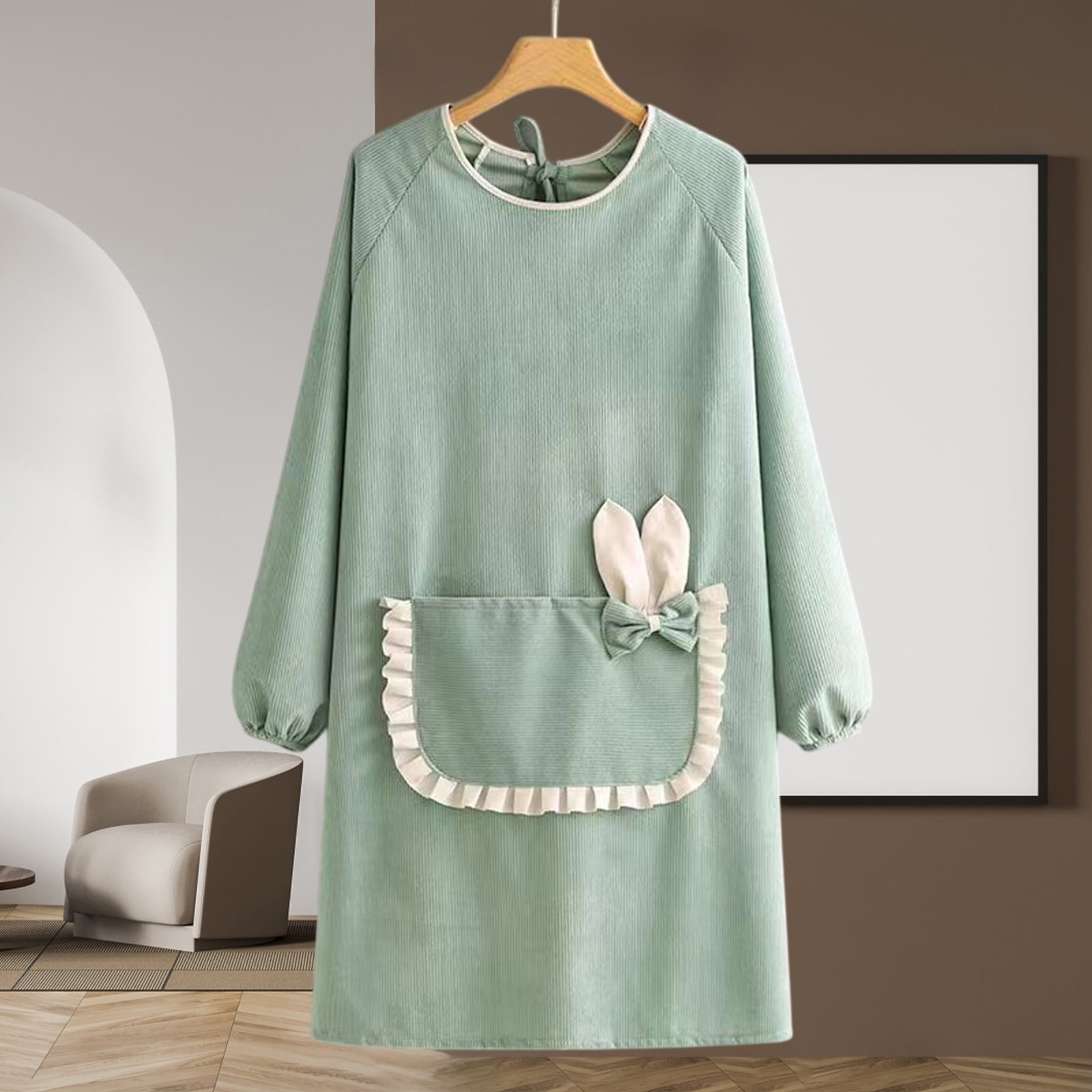 COM1950s Long Sleeve Waterproof Apron,40X40 Inch Full Body Cover,Splash ...