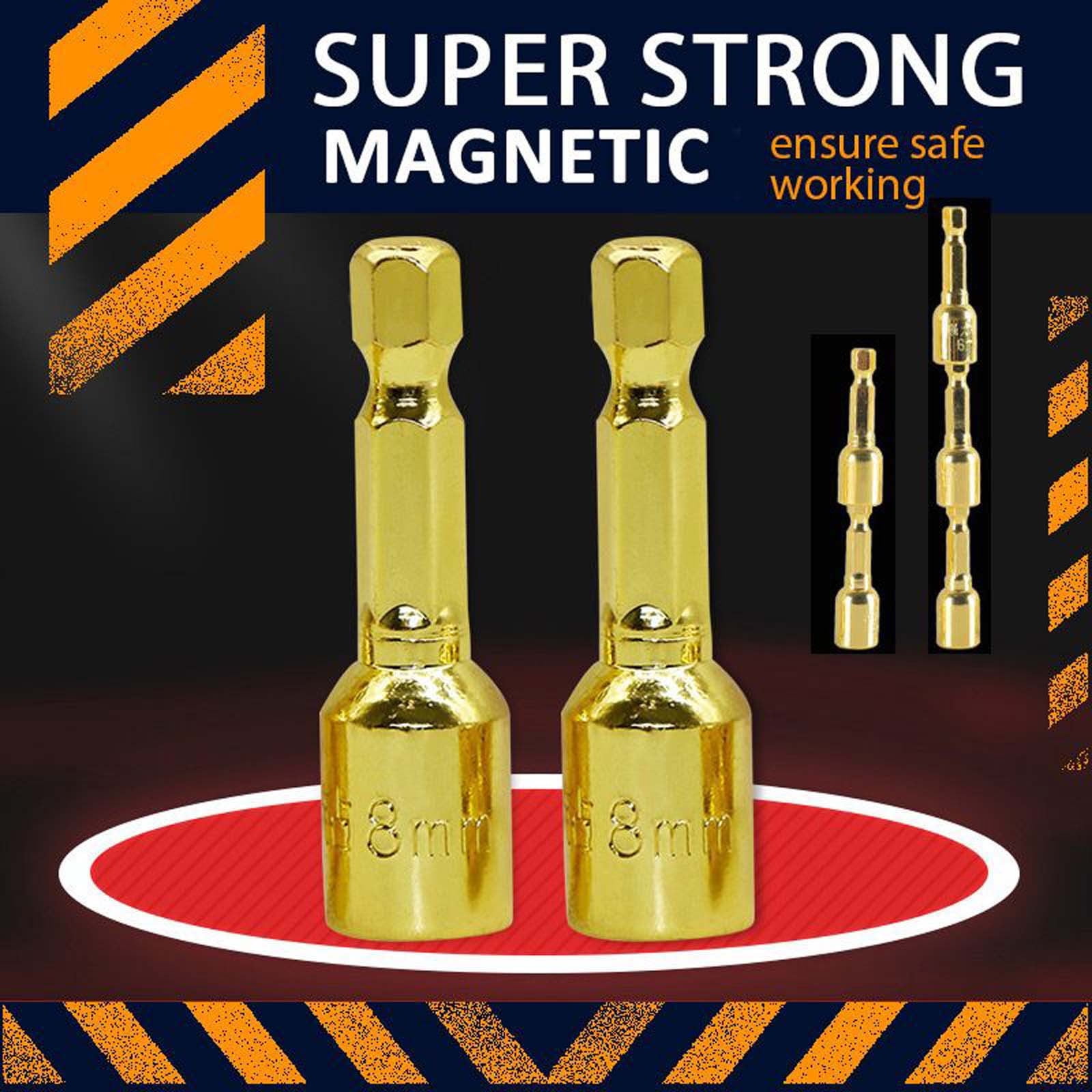 COM1950s Magnetic Socket Bits Set,10-Piece Chrome Vanadium Steel Hex ...
