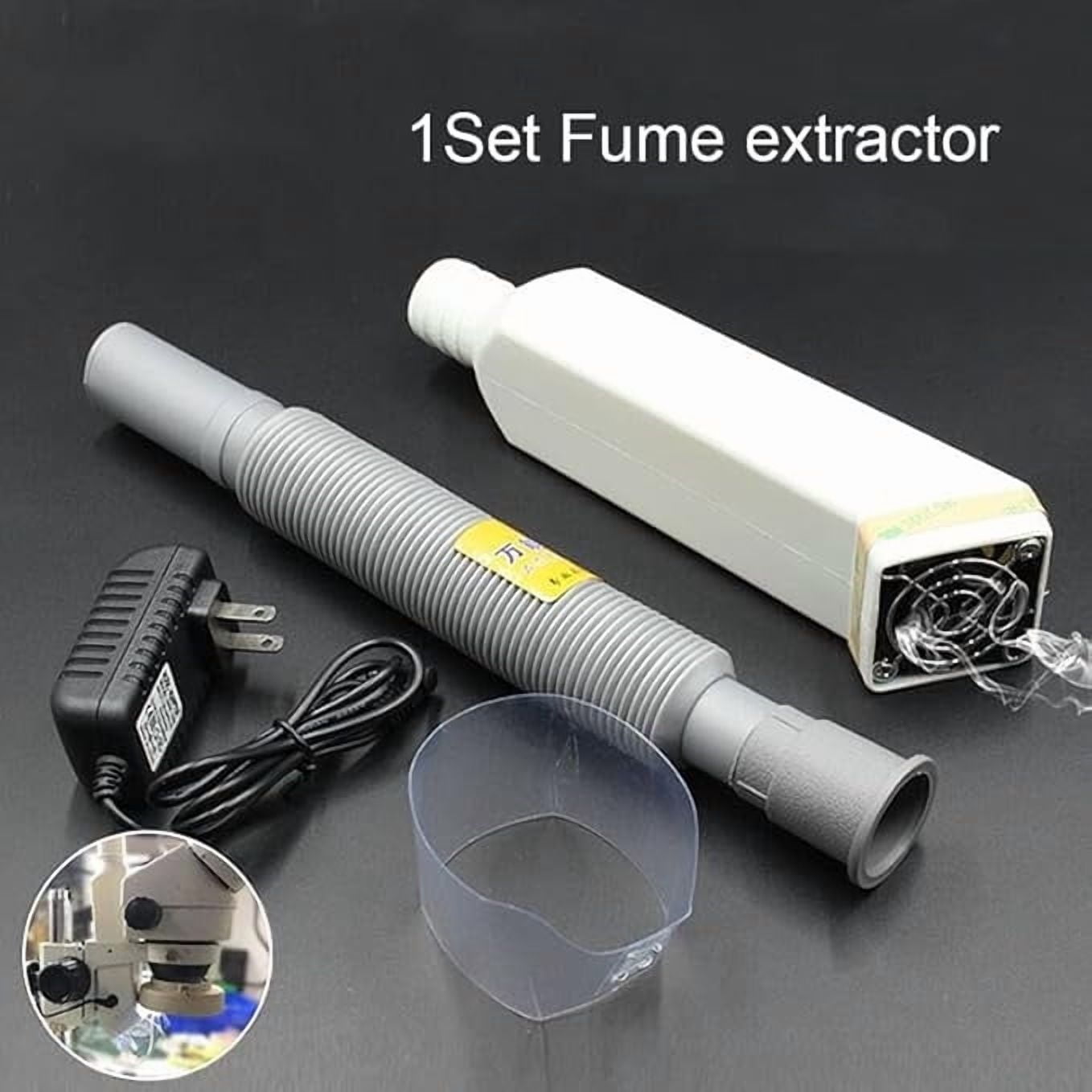 COM1950s Microscope Fume Extractor Kit,Exhaust Fan with Smoke Absorber ...