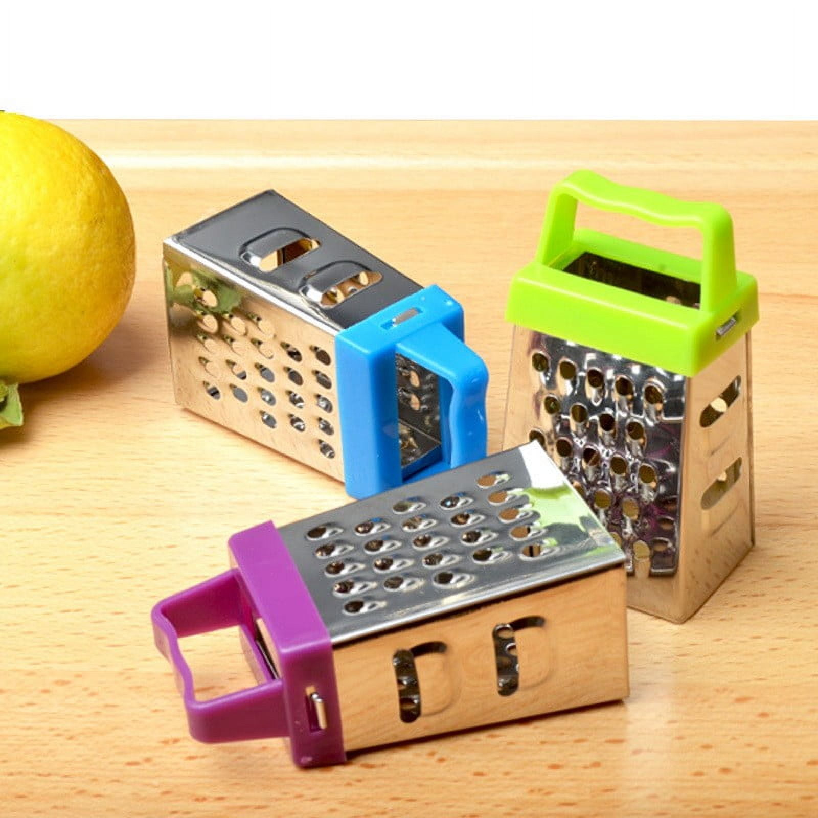 COM1950s Mini Cheese Grater,4-In-1 Stainless Steel Grater with ...