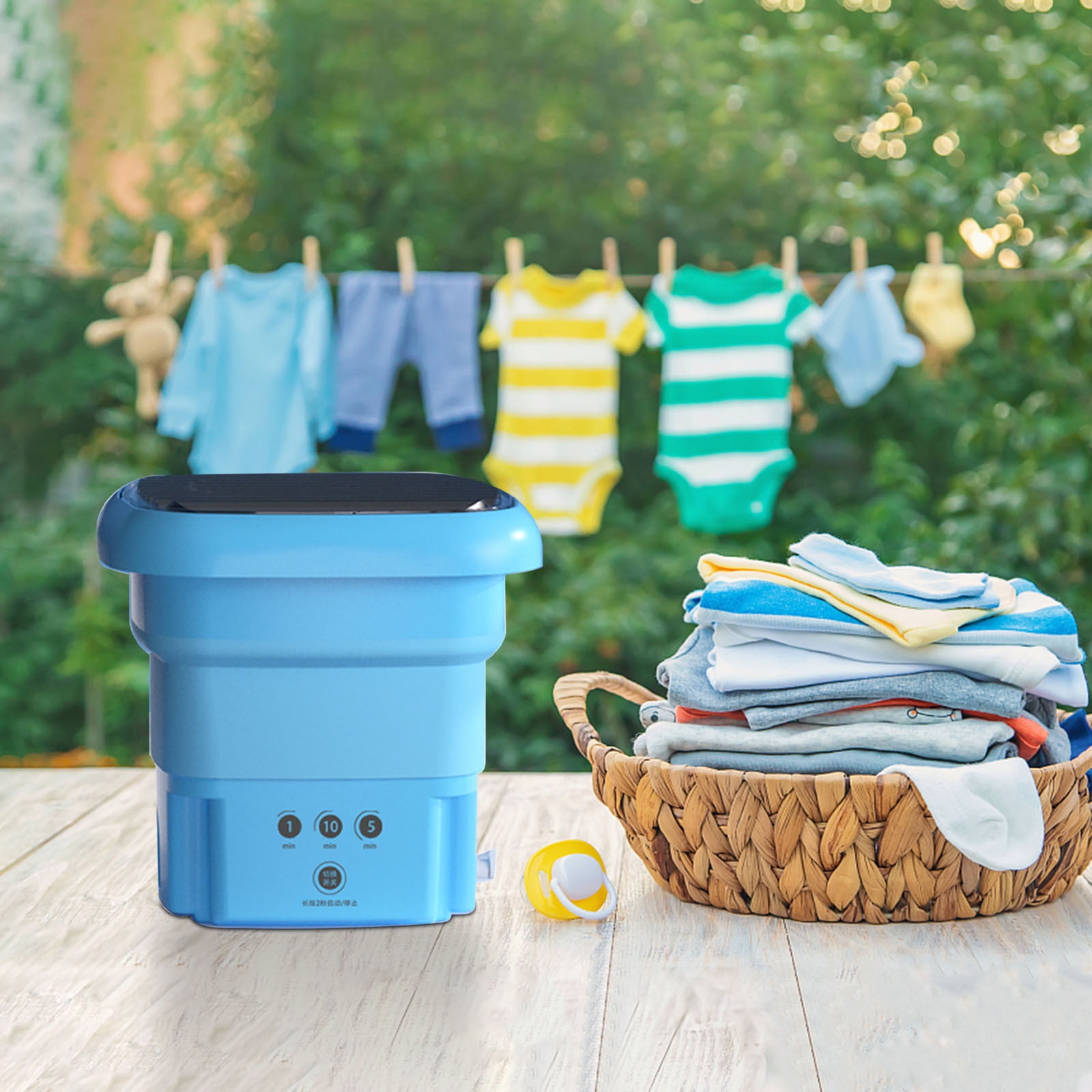 COM1950s Mini Portable Washing Machine Folding Small Washing Machine ...