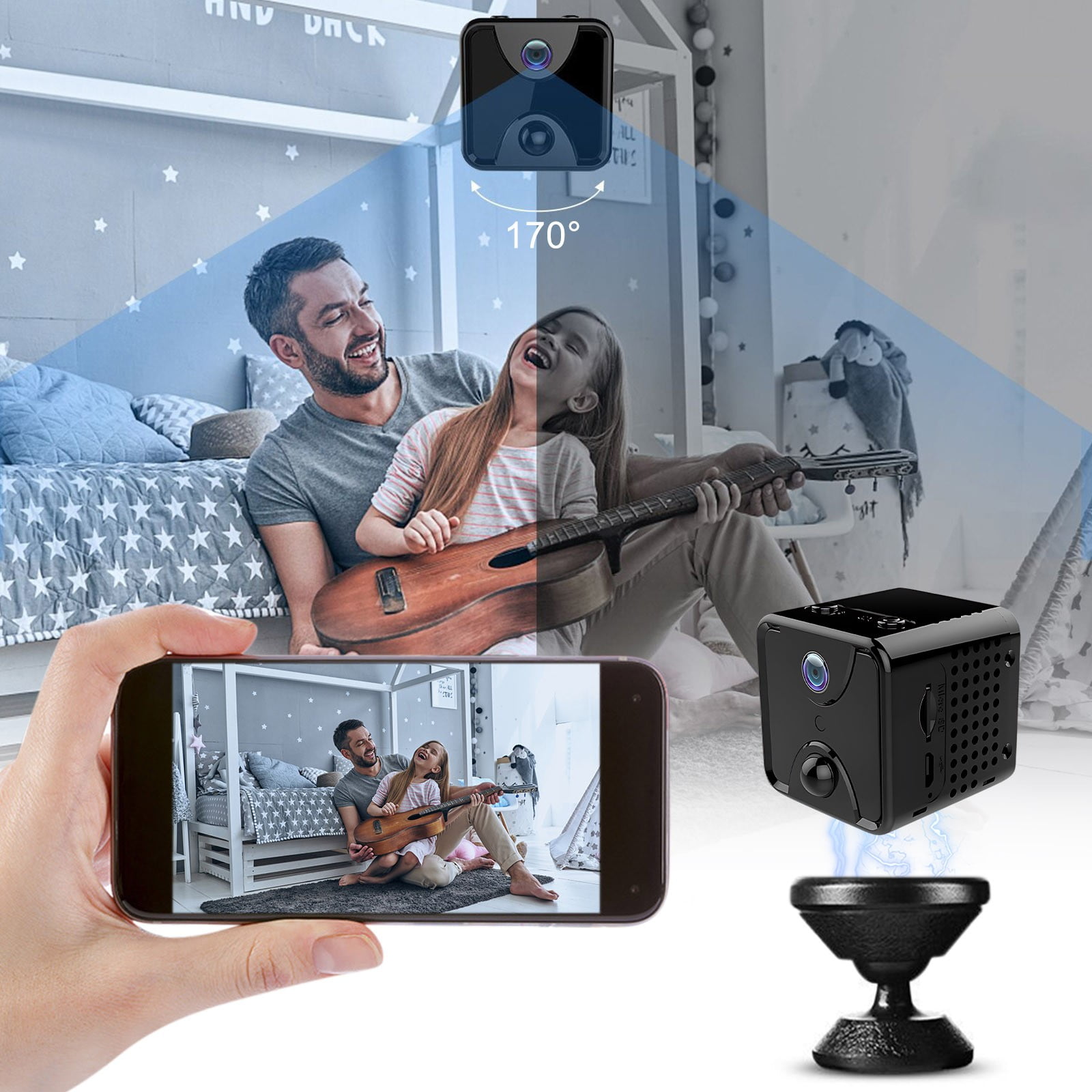 COM1950s Mini Security Cameras Wireless Mini Wifi Camera - Portable ...