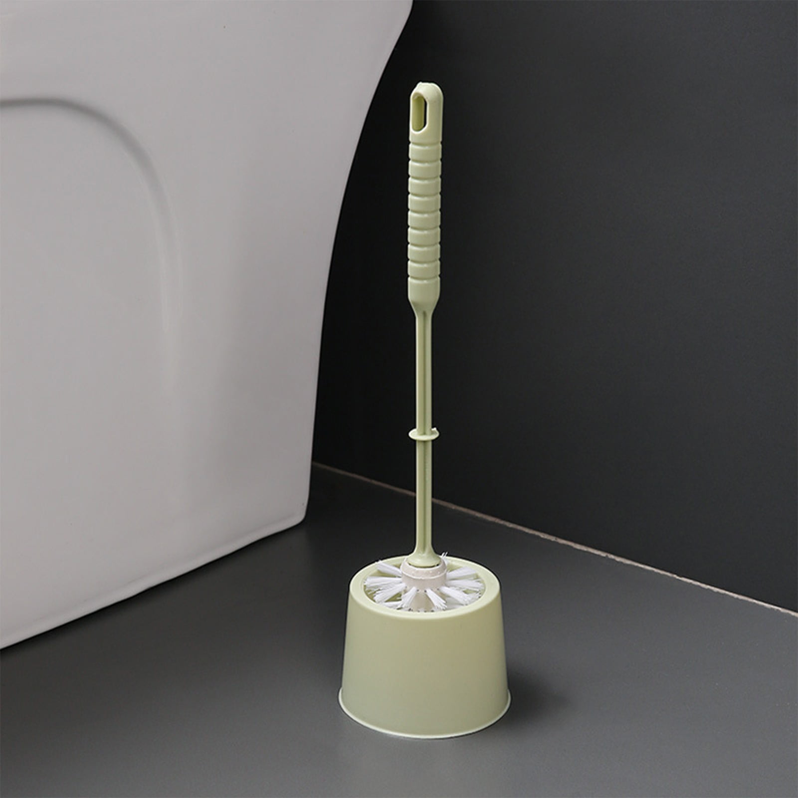 COM1950s Modern Toilet Brush Set with Base,Compact Design for Easy ...