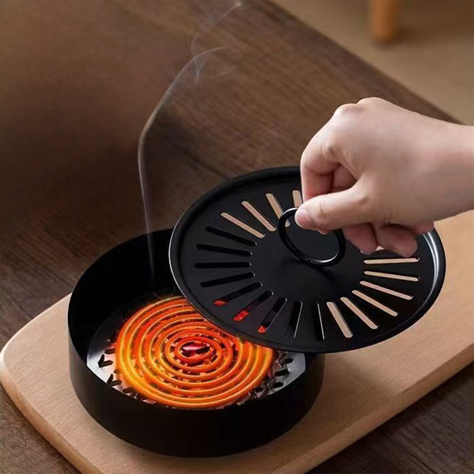 COM1950s Mosquito Coil Holder,Fireproof Mosquito Repellent Box with ...