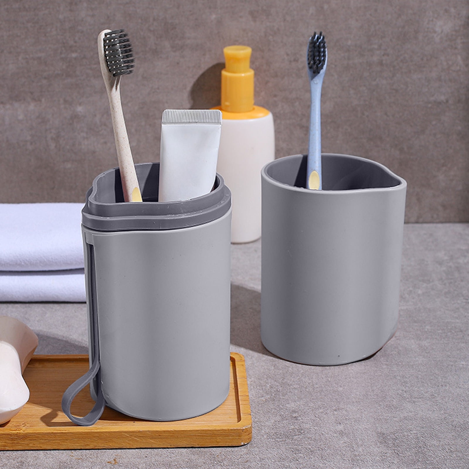 COM1950s Mouthwash Cup and Brushing Mug,Portable with Ergonomic Handle ...
