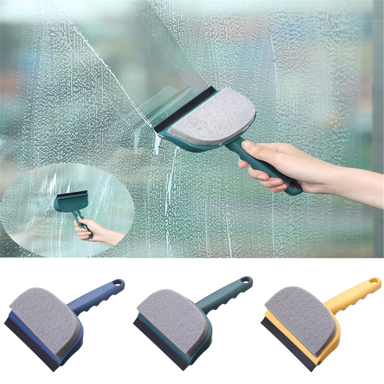 COM1950s Multifunctional Kitchen Brush,Two-In-One Scraper and Squeegee ...