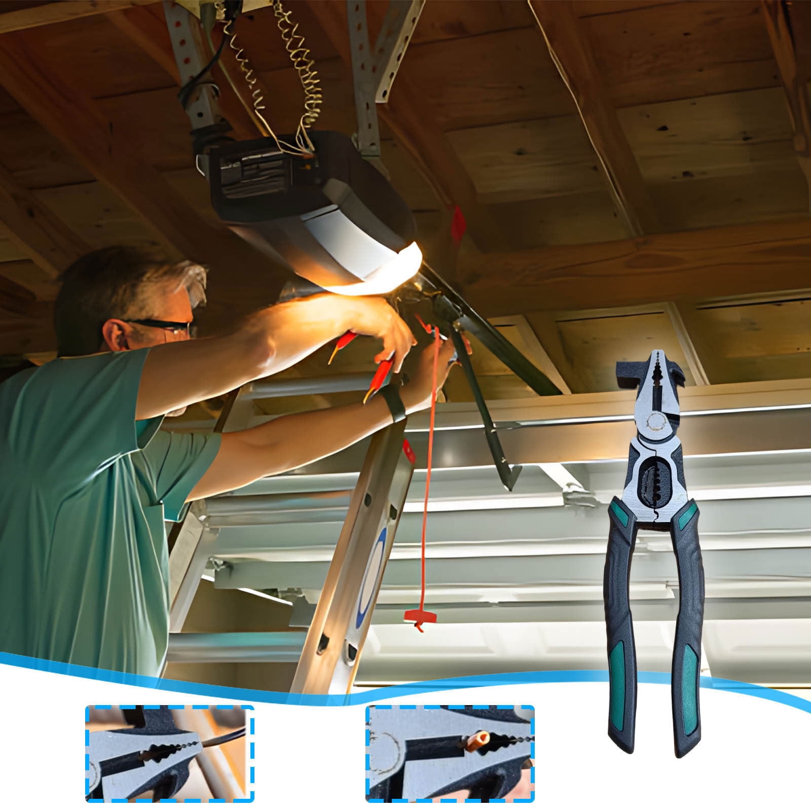 COM1950s Multifuntional Persistent Hammerhead Pliers Tool Labor Saving ...