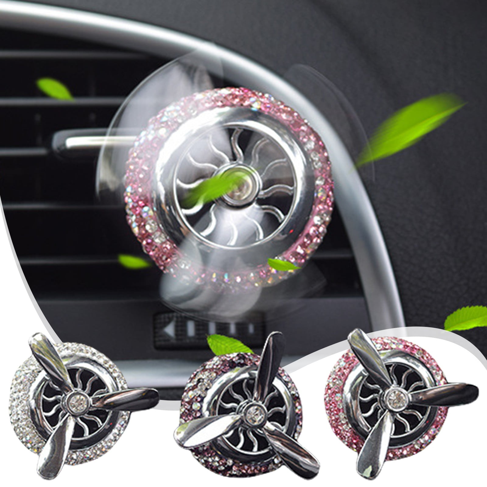 COM1950s Natural Plant-Based Car Air Freshener,Swivel Blade Design with ...