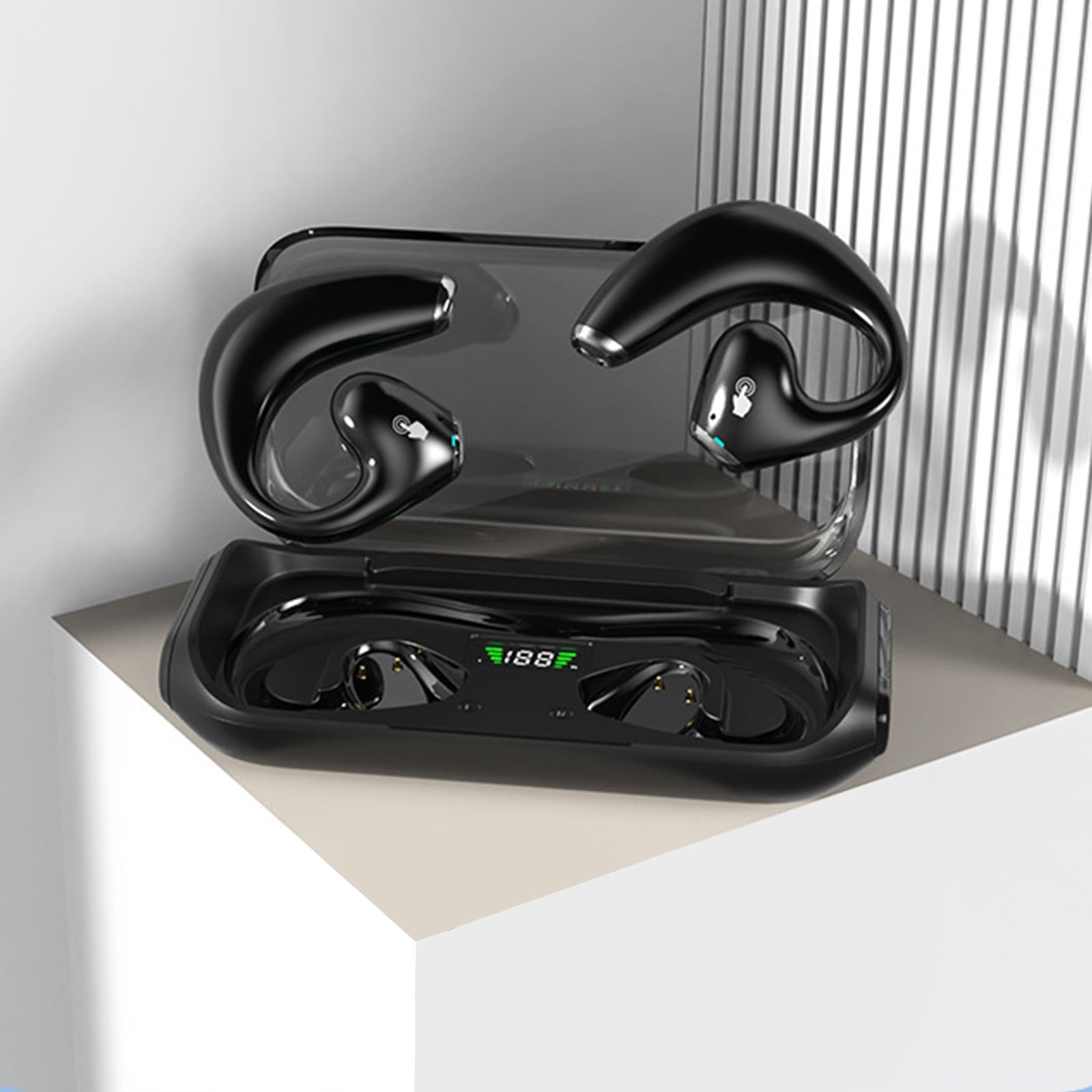 COM1950s Open Ear Bluetooth 5.3 Headphones,Wireless Earbuds Sport Over ...