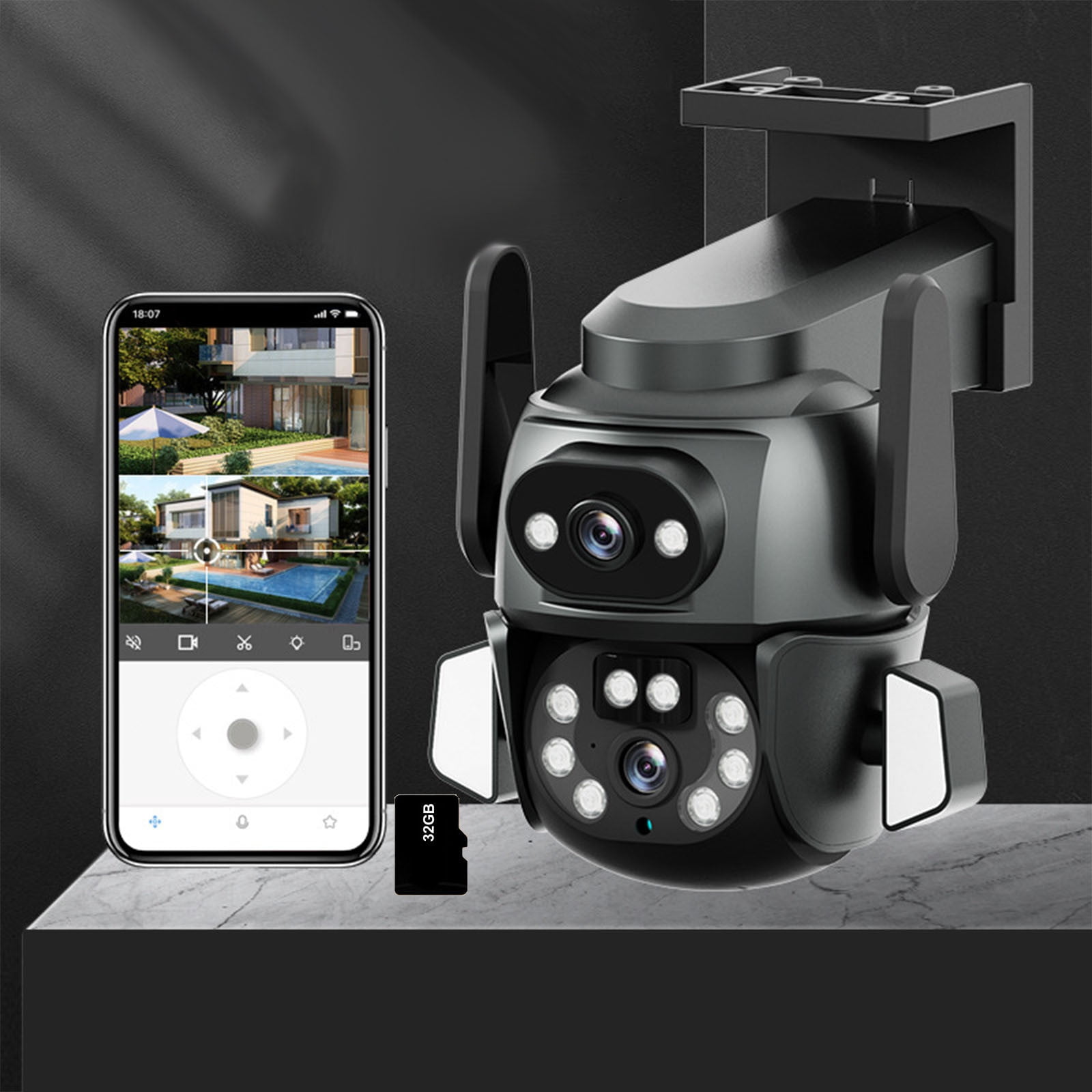 COM1950s Outdoor Cameras for Home Security Directional Night Vision ...