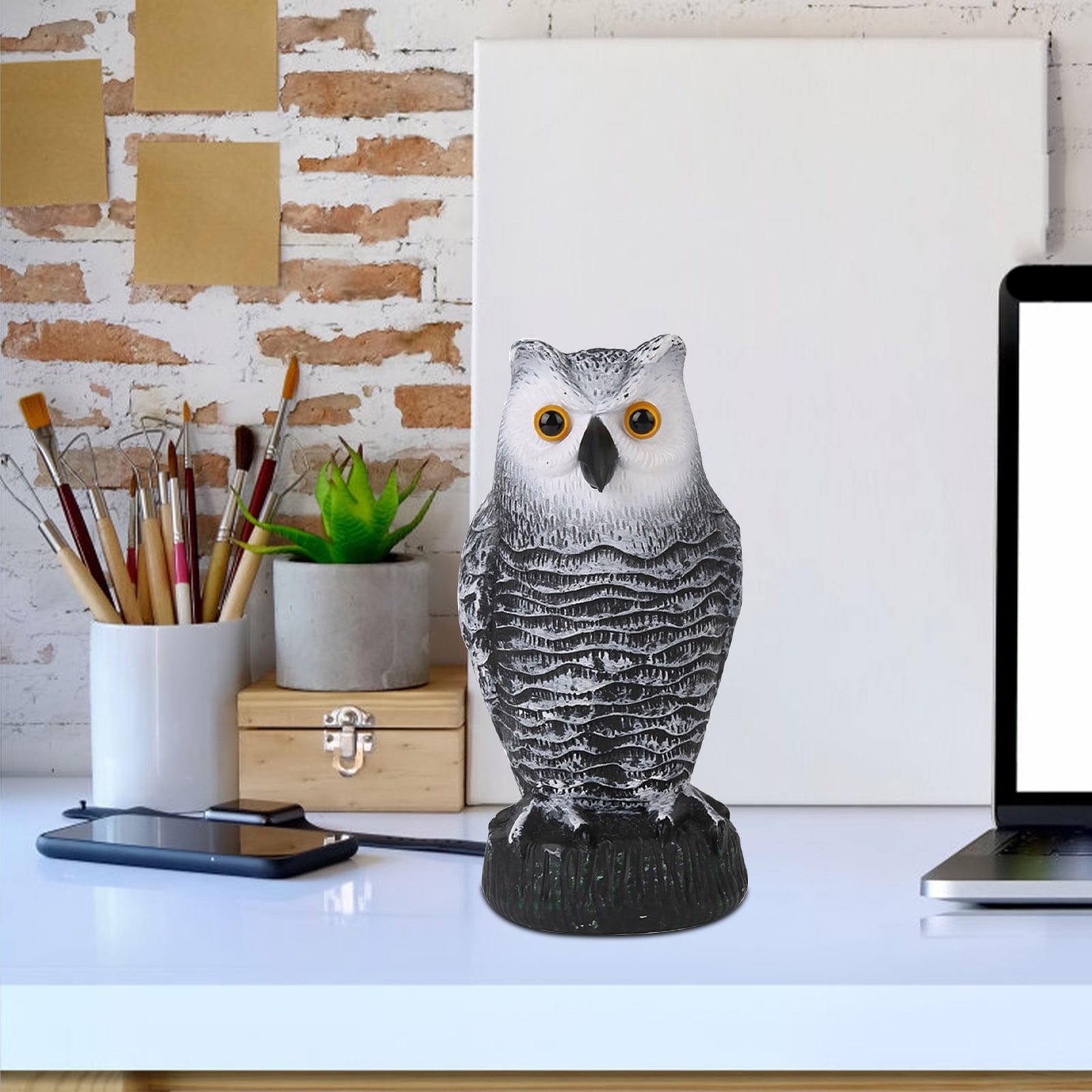 COM1950s Owl Decoy To Scare Squirrels Fake Owl Bird Scarecrow Decoy ...