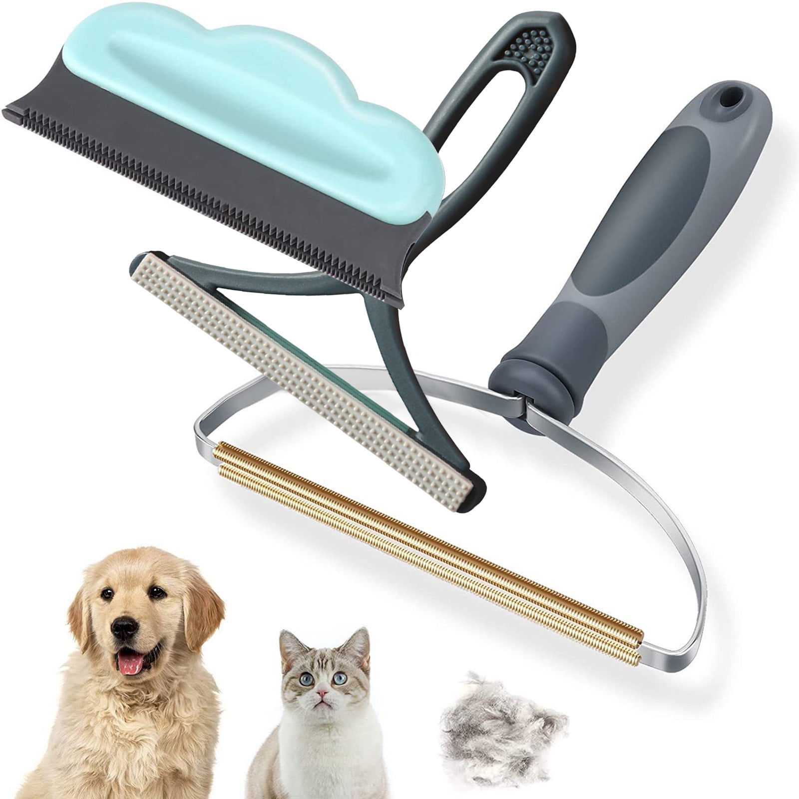COM1950s Pet Hair Remover for Carpet Pet Hair Remover 3 Pack - Portable ...