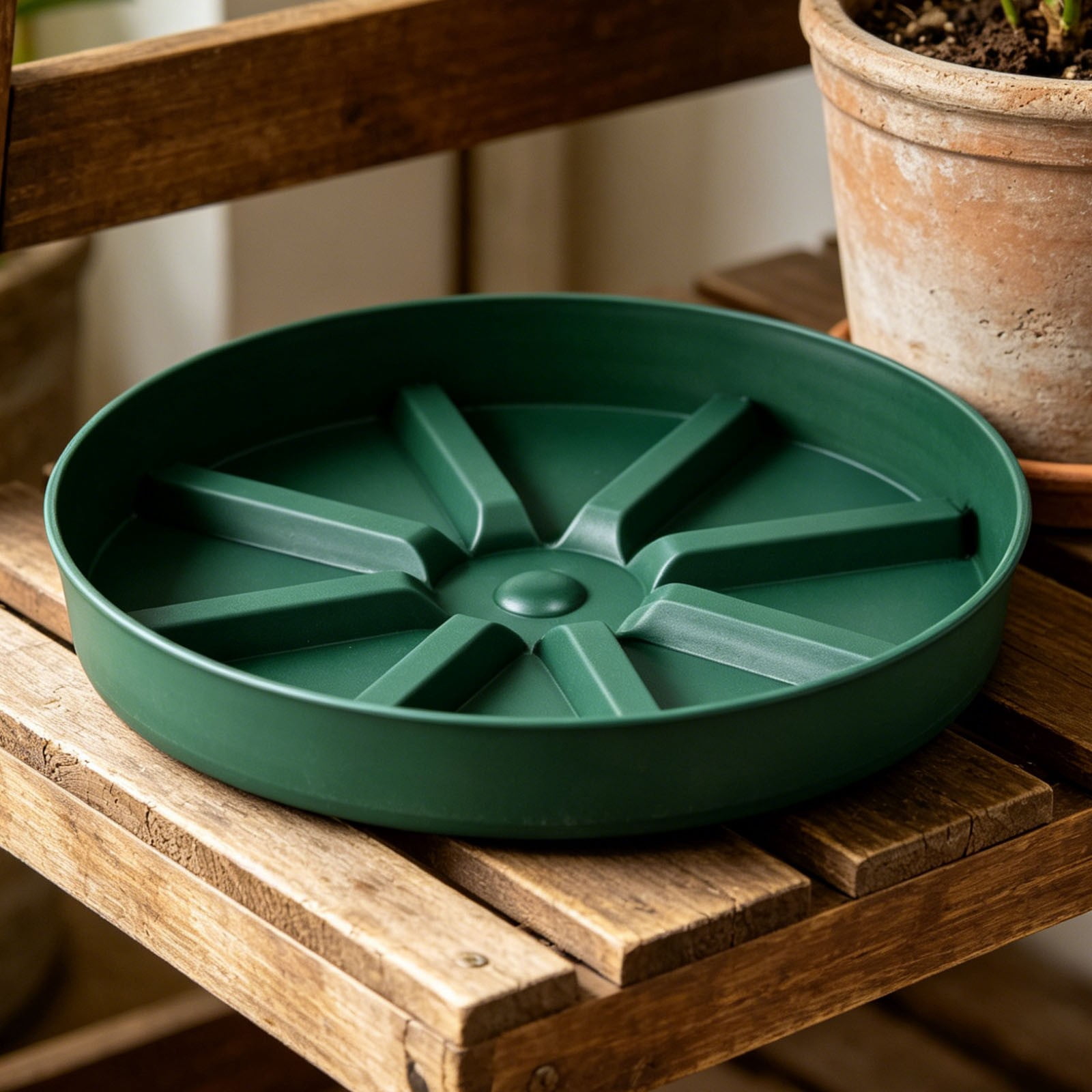 COM1950s Plant Saucer Tray, Round Plastic Water Catcher for Flower Pots ...
