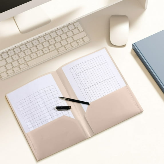 COM1950s Plastic File Folders with Pockets,Letter Size Heavy Duty ...