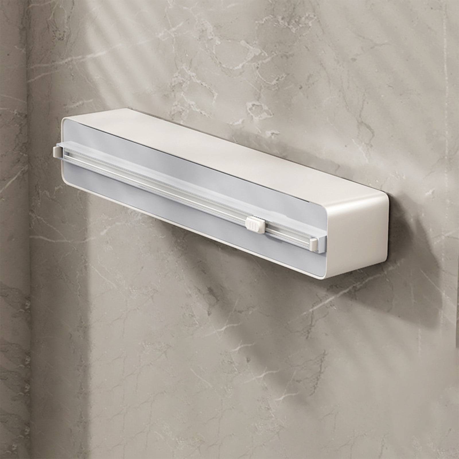 COM1950s Plastic Wrap Dispenser with Cutter,Refillable Magnetic Plastic ...