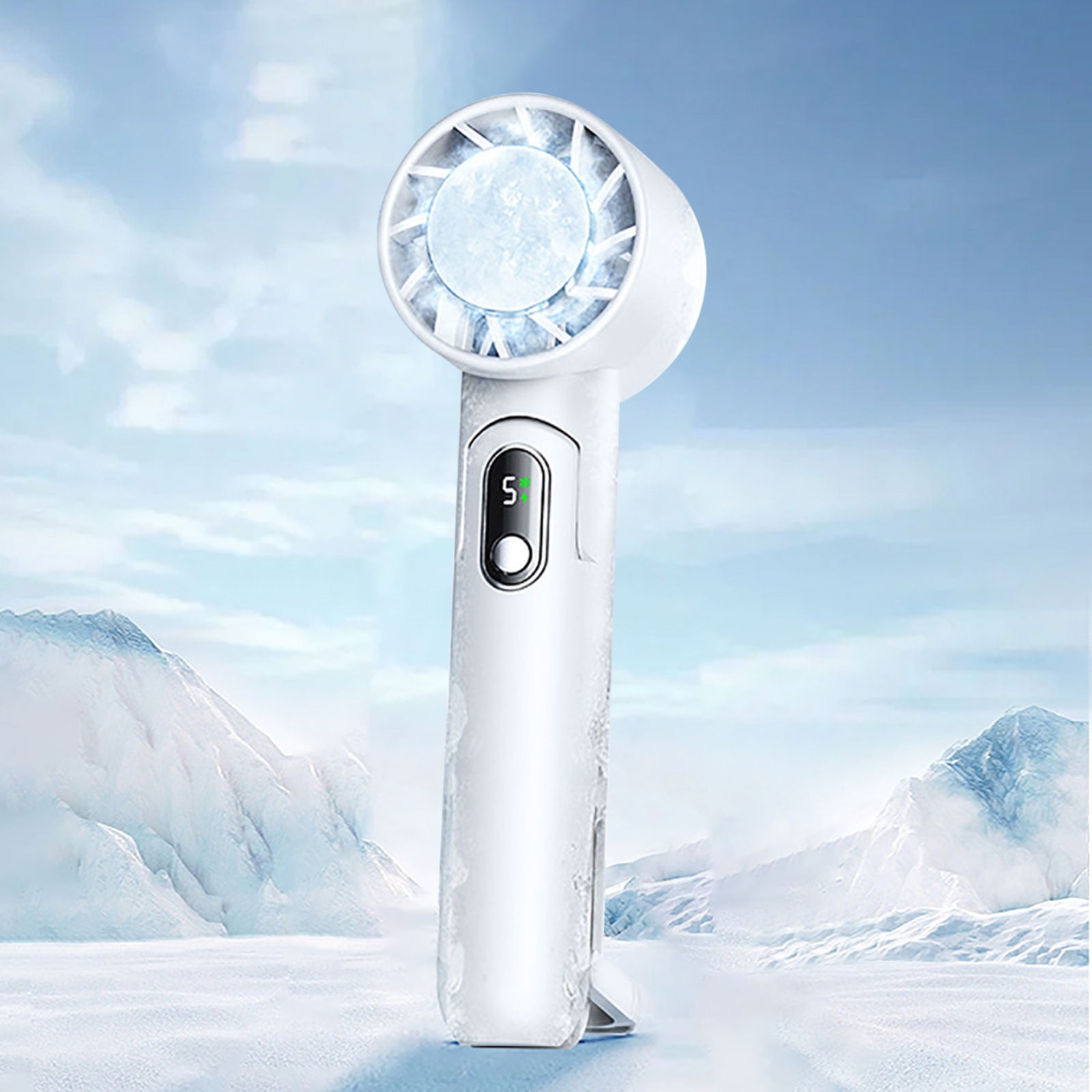 COM1950s Portable Handheld Neck Fan with Ice Pack,Rechargeable 4000Mah ...