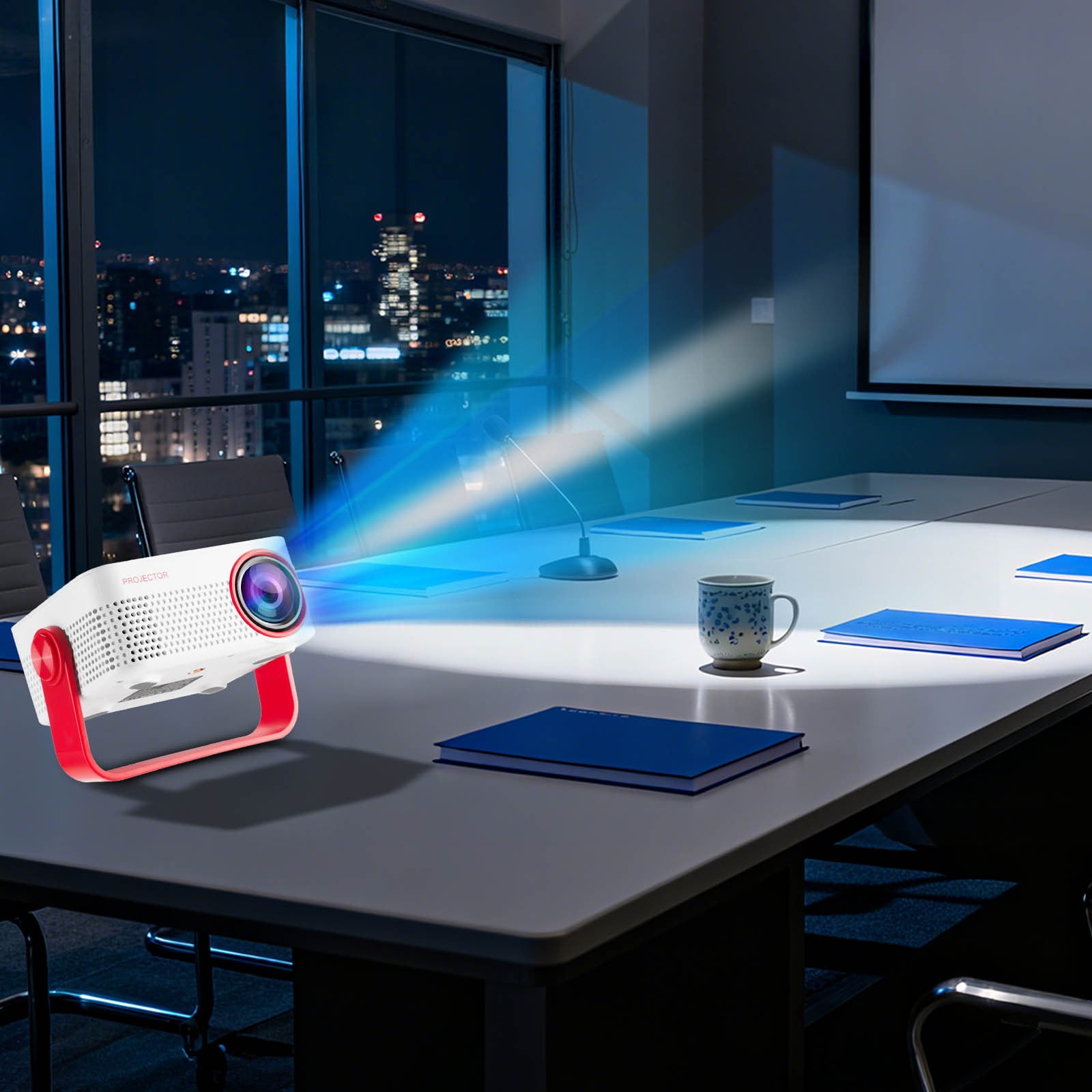 COM1950s Portable Projector,1080P Home Theater Projector with Bluetooth ...