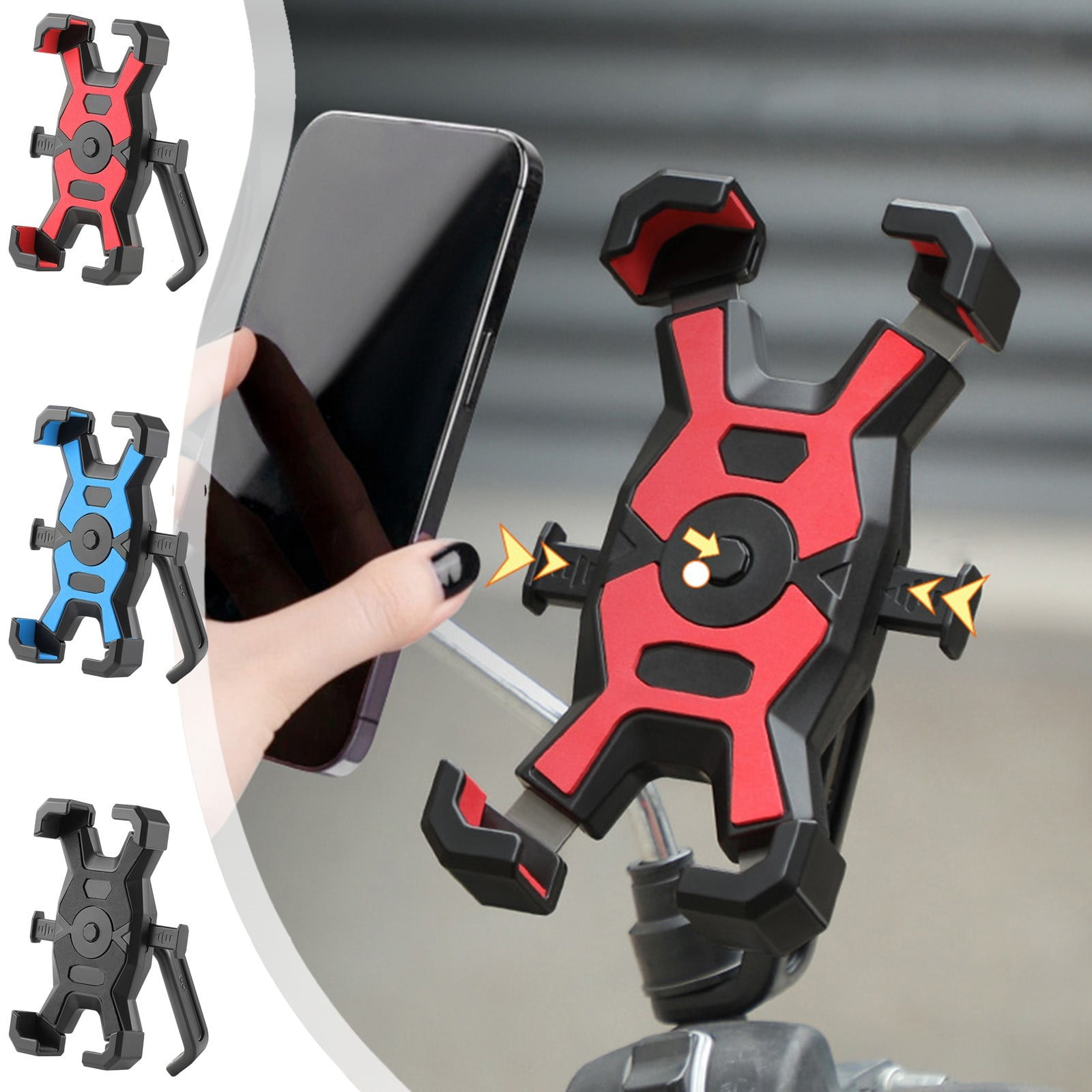 COM1950s Rearview Mirror Mountain Bike Phone Mount - Anti-Vibration ...