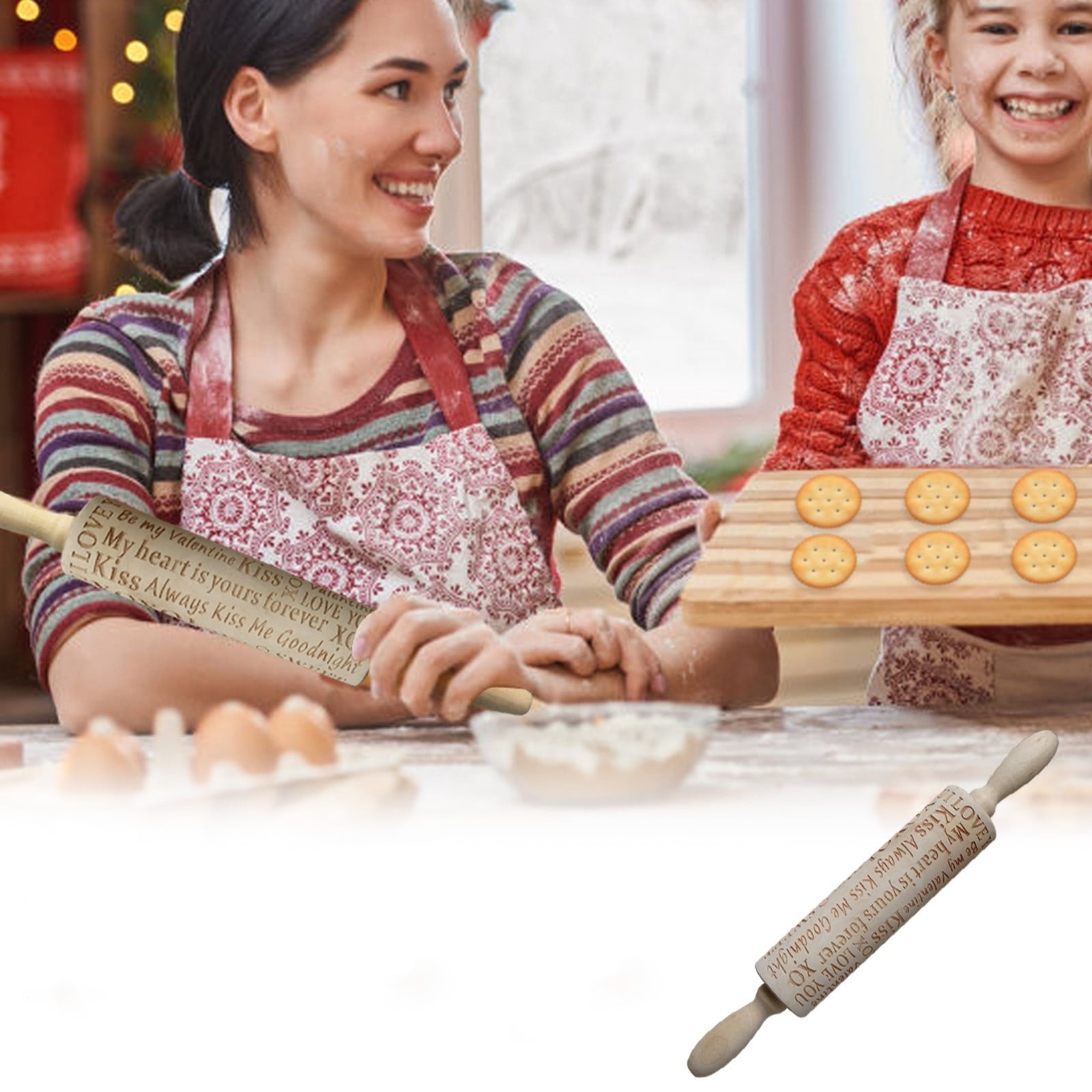 COM1950s Rolling Pins for Baking,Rolling Pin for Baking,1Pc Wooden ...