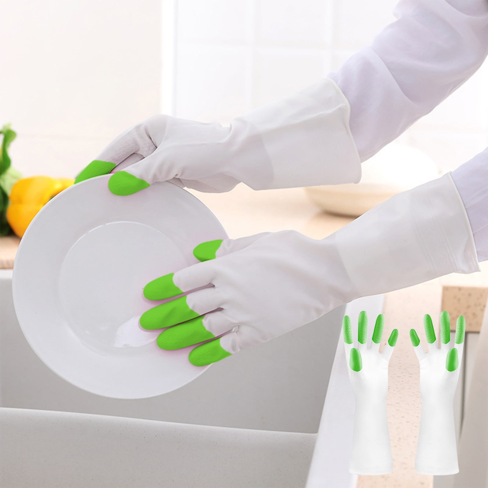 COM1950s Rubber Gloves for Dishwashing,Rubber Gloves Cleaning,Cleaning ...