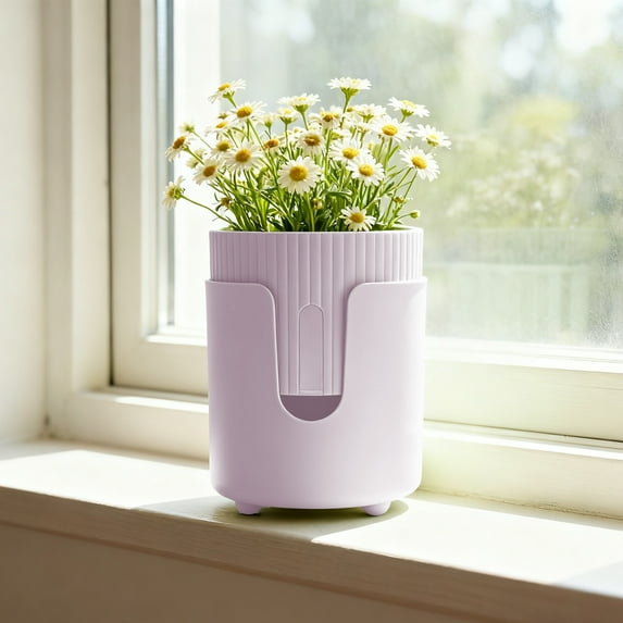 COM1950s Self Watering Planter,Automatic Watering Flower Pot for Indoor ...