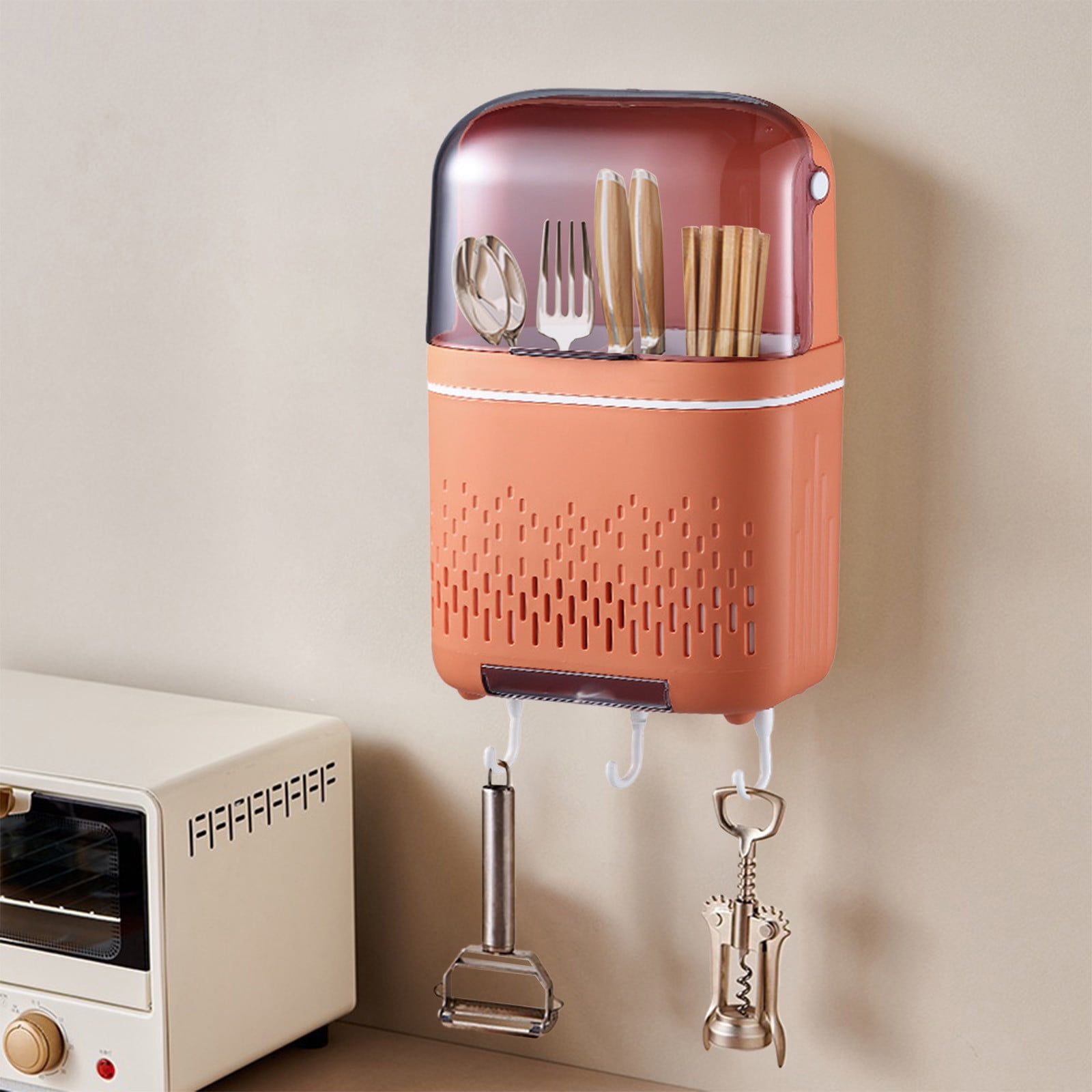 COM1950s Shelves for Wall Storage,Punch Free Wall Mounted Chopstick ...