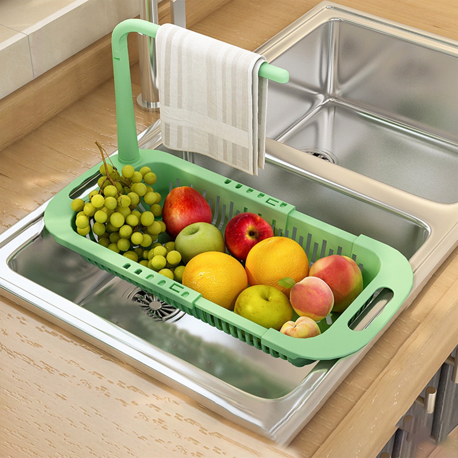 COM1950s Sink Drain Strainer,Fruit Basket for Kitchen,Telescopic Drains ...