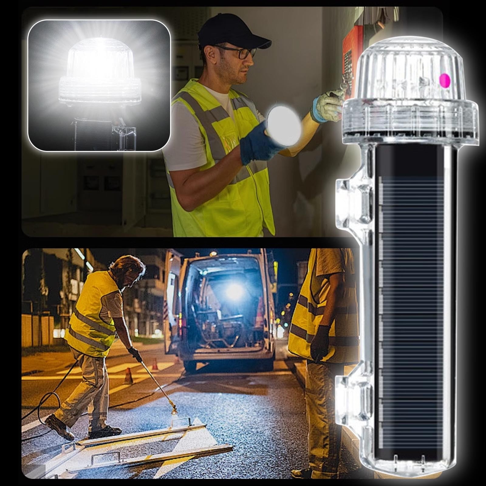 COM1950s Solar Emergency Light,Led Flare for Life Rafts with Magnetic ...