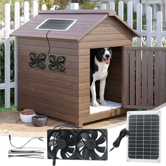 COM1950s Solar Fan,Exhaust Fan for Pet Cooling and Chicken Coop ...