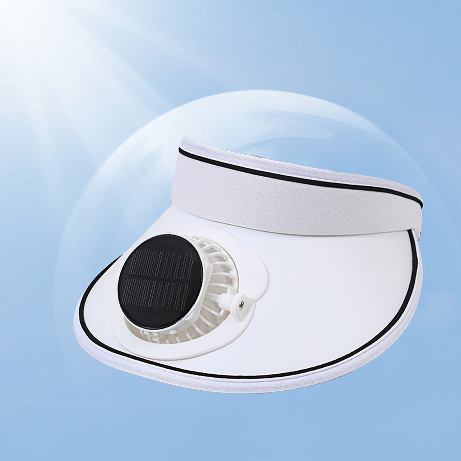 COM1950s Solar Usb Charging Fan Hat,360° Rotating Design with Wide Brim ...