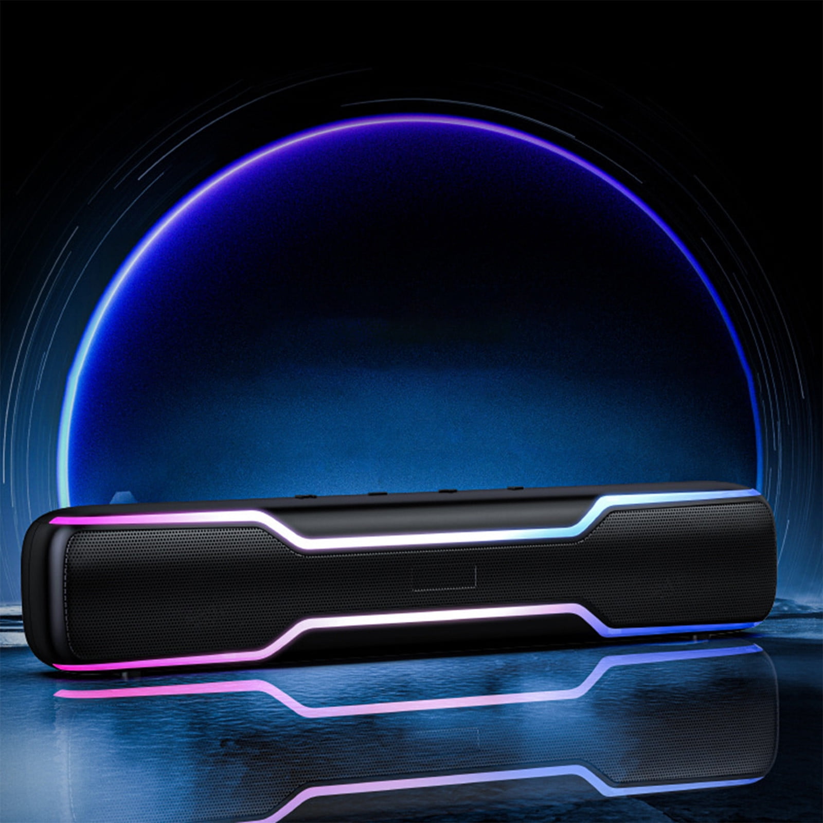 COM1950s Speakers Bluetooth Wireless with Lights Desktop Wireless Rgb ...