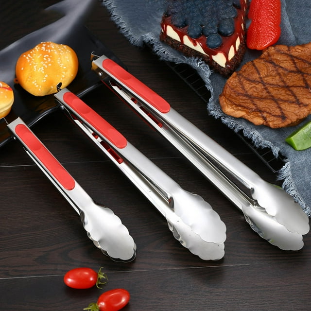 COM1950s Stainless Steel Food Clip Bread Clip Steak Clip Kitchen Scald ...