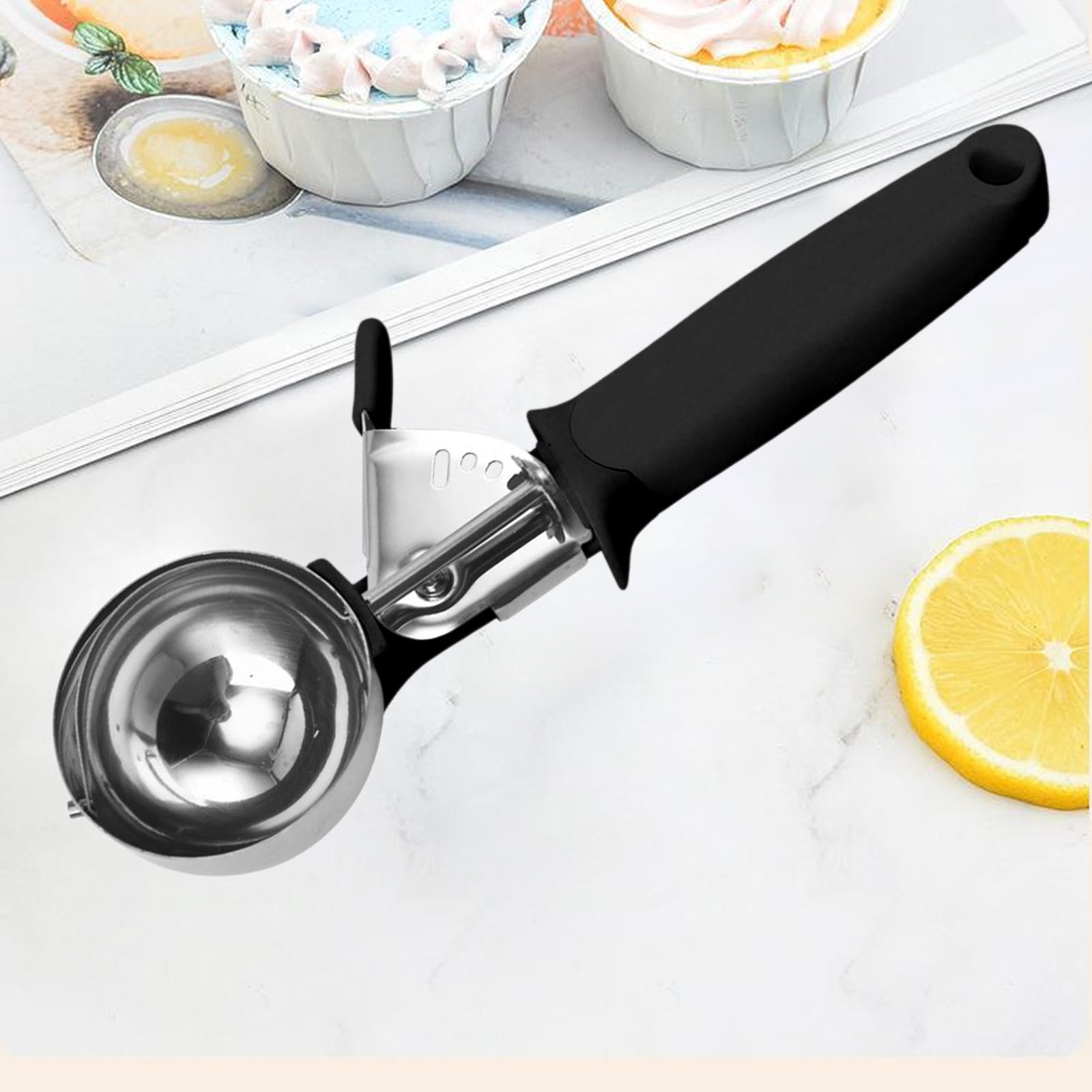 COM1950s Stainless Steel Ice Cream Scoop with Easy Release,Multi ...