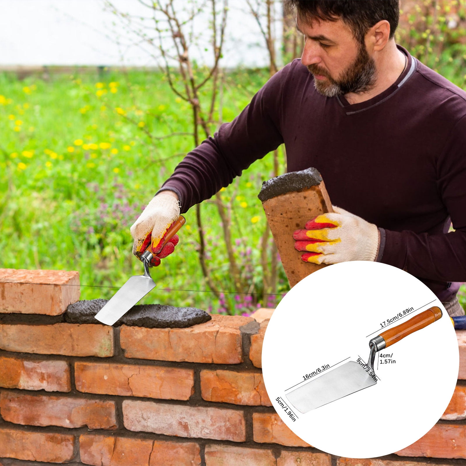 COM1950s Stainless Steel Plastering Trowel,Professional Concrete ...