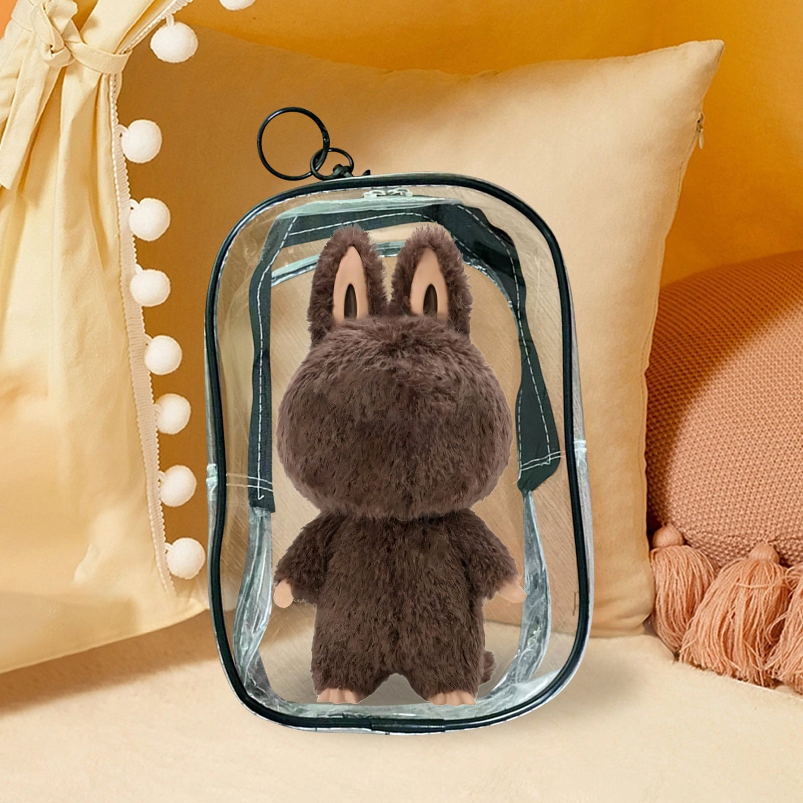 COM1950s Transparent Doll Storage Backpack,Clear Protective Cover for ...
