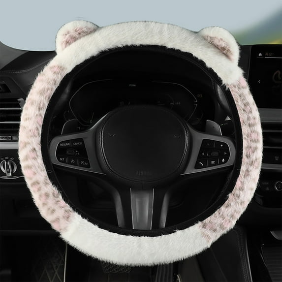 COM1950s Universal Fleece Steering Wheel Cover for Winter Warmth ...