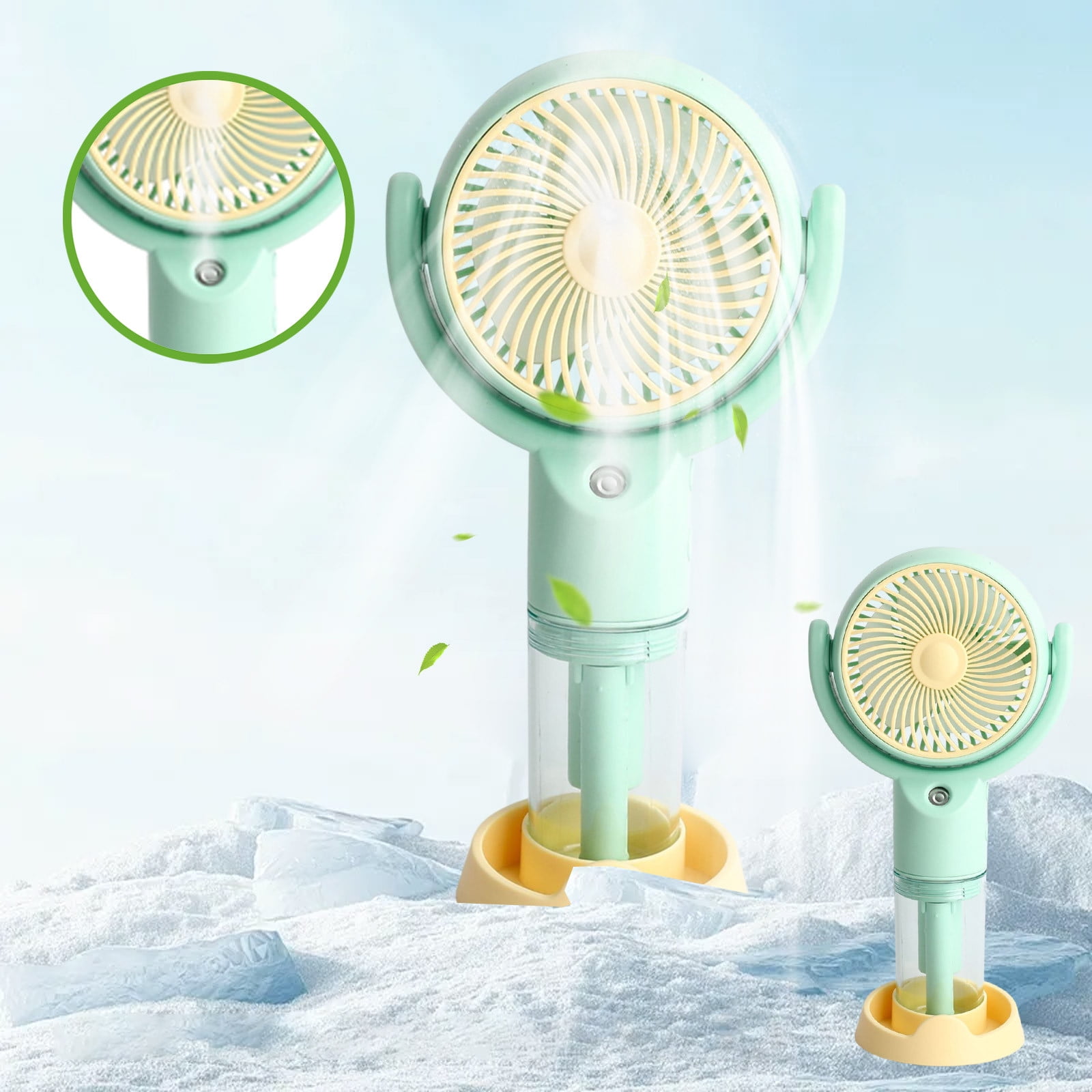 COM1950s Usb Misting Fan Portable,Mini Rechargeable Desk Fan with ...