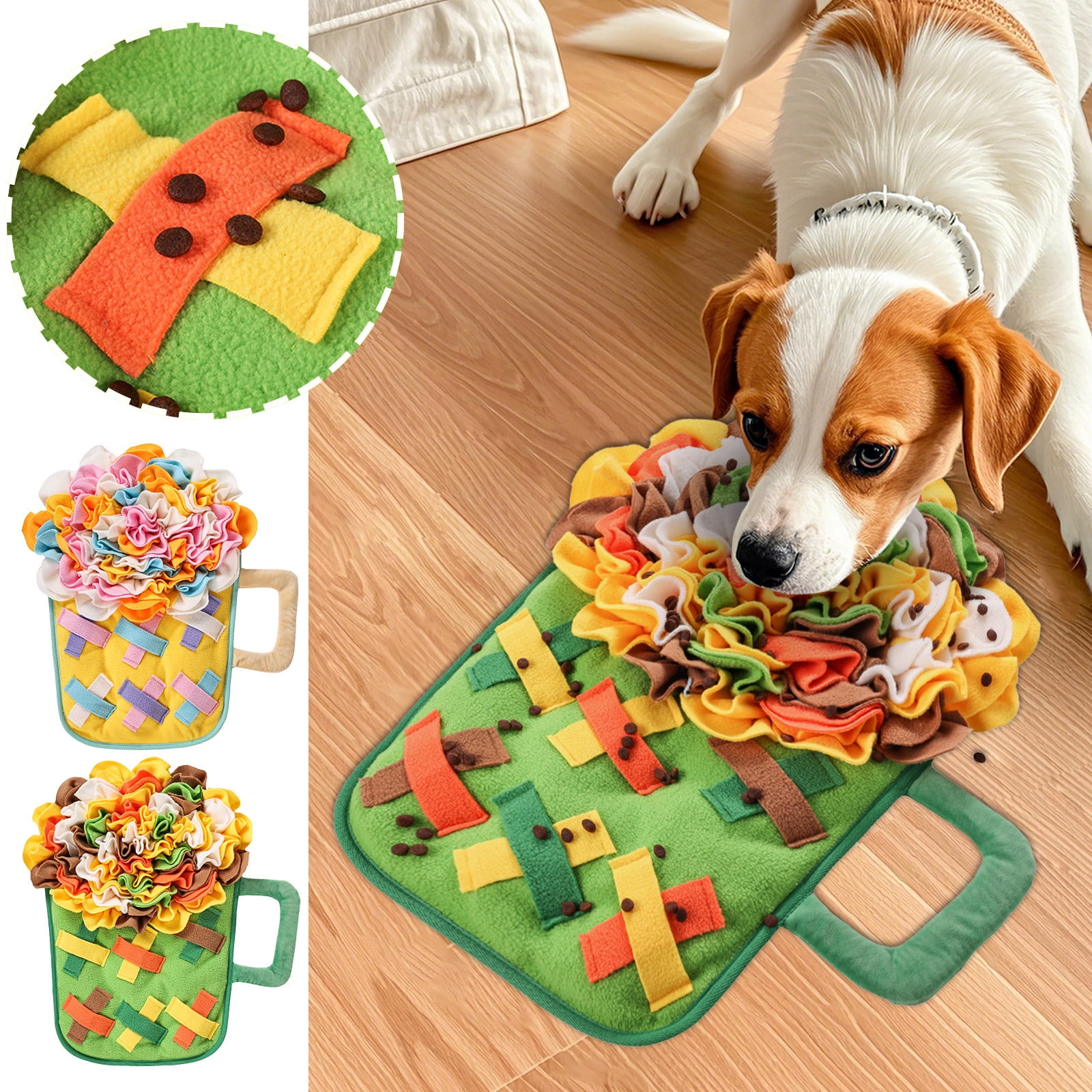 COM1950s Vivifying Snuffle Mat for Dogs,Adjustable Dog Treats Feeding ...